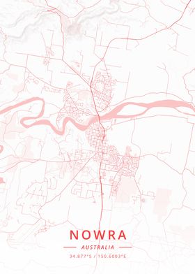 'Nowra Australia' Poster by Designer Map Art | Displate