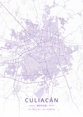 'Culiacan Mexico' Poster by Designer Map Art | Displate