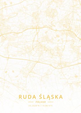 'Ruda Slaska Poland' Poster by Designer Map Art | Displate