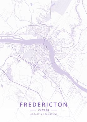 'Fredericton Canada' Poster by Designer Map Art | Displate