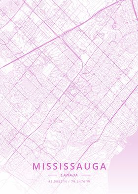 'Mississauga Canada' Poster by Designer Map Art | Displate