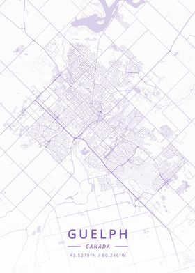 'Guelph Canada' Poster by Designer Map Art | Displate