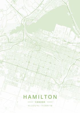 'Hamilton Canada' Poster by Designer Map Art | Displate