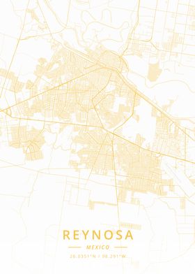 'Reynosa Mexico' Poster by Designer Map Art | Displate