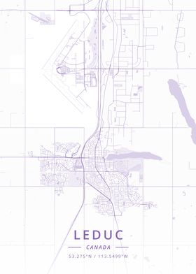'Leduc Canada' Poster by Designer Map Art | Displate