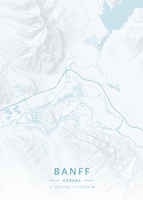 'Banff Canada' Poster by Designer Map Art | Displate