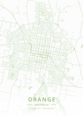 'Orange Australia' Poster by Designer Map Art | Displate
