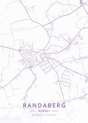 'Randaberg Norway' Poster by Designer Map Art | Displate