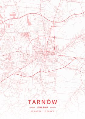 'Tarnow Poland' Poster by Designer Map Art | Displate