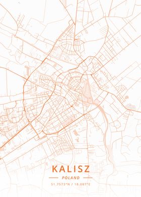 'Kalisz Poland' Poster by Designer Map Art | Displate
