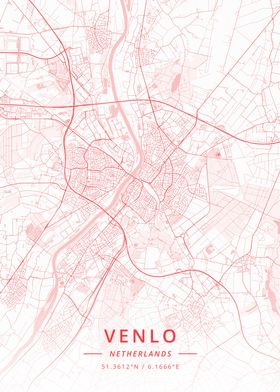 'Venlo Netherlands' Poster by Designer Map Art | Displate