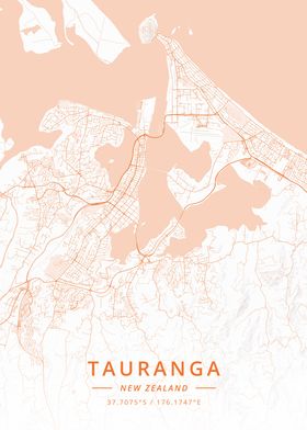 'Tauranga New Zealand' Poster by Designer Map Art | Displate