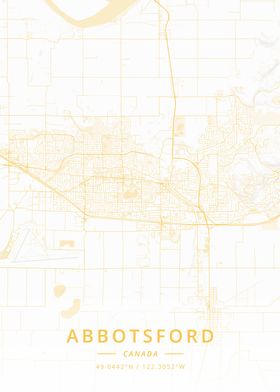 'Abbotsford Canada' Poster by Designer Map Art | Displate