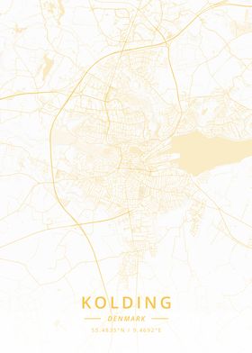 'Kolding Denmark' Poster by Designer Map Art | Displate