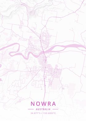 'Nowra Australia' Poster by Designer Map Art | Displate