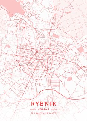 'Rybnik Poland' Poster by Designer Map Art | Displate