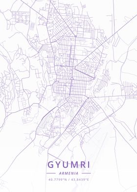 'Gyumri Armenia' Poster by Designer Map Art | Displate