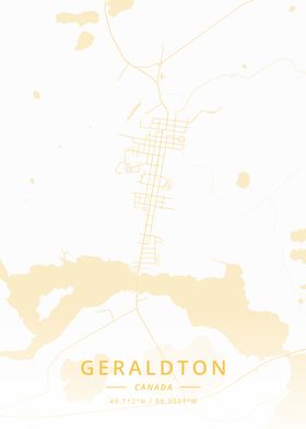 'Geraldton Canada' Poster by Designer Map Art | Displate