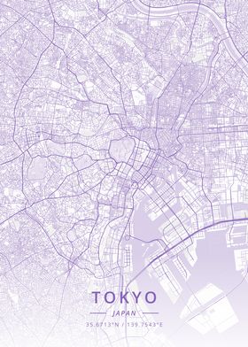 'Tokyo Japan' Poster by Designer Map Art | Displate