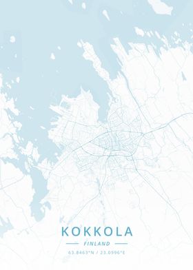 'Kokkola Finland' Poster by Designer Map Art | Displate