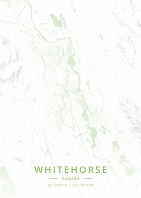 'Whitehorse Canada' Poster by Designer Map Art | Displate