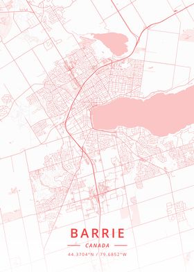 'Barrie Canada' Poster by Designer Map Art | Displate