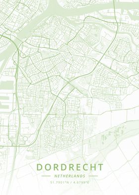 'Dordrecht Netherlands' Poster by Designer Map Art | Displate