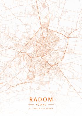 'Radom Poland' Poster by Designer Map Art | Displate