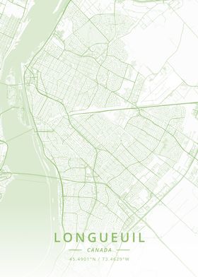 'Longueuil Canada' Poster by Designer Map Art | Displate