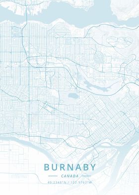 'Burnaby Canada' Poster by Designer Map Art | Displate
