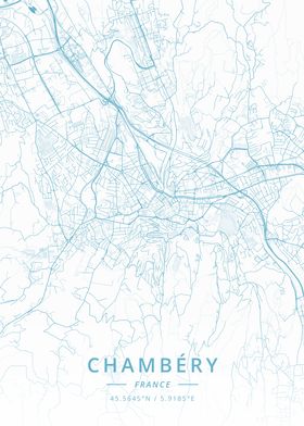 'Chambery France' Poster by Designer Map Art | Displate