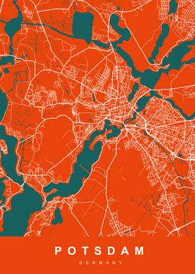 'POTSDAM City Map GERMANY' Poster by UrbanMaps | Displate