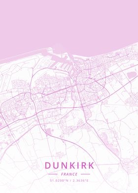 'Dunkirk France' Poster by Designer Map Art | Displate