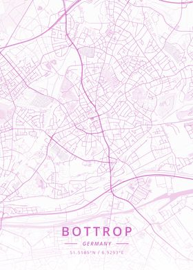 'Bottrop Germany' Poster by Designer Map Art | Displate