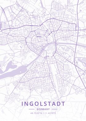 'Ingolstadt Germany' Poster by Designer Map Art | Displate