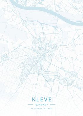 'Kleve Germany' Poster by Designer Map Art | Displate