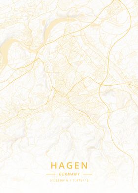 'Hagen Germany' Poster by Designer Map Art | Displate