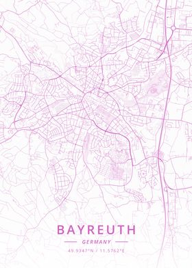 'Bayreuth Germany' Poster by Designer Map Art | Displate