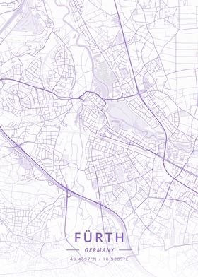 'Furth Germany' Poster by Designer Map Art | Displate