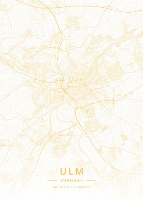 'Ulm Germany' Poster by Designer Map Art | Displate