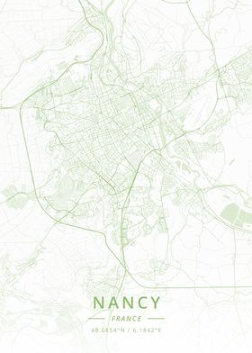 'Nancy France' Poster by Designer Map Art | Displate