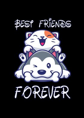 'Best Friends Forever Dog' Poster by Steven Zimmer | Displate