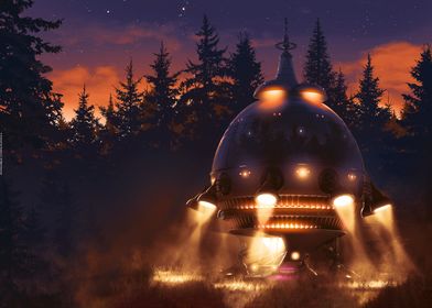 'Spaceship' Poster by E.T. | Displate