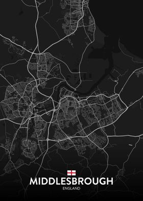 'Middlesbrough UK' Poster by IMR Designs | Displate