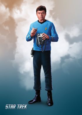 'Dr McCoy with Tricorder' Poster by Star Trek | Displate