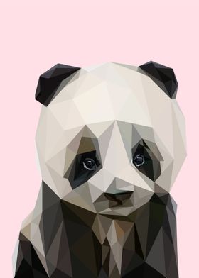 'Baby panda pop art' Poster by Lowpoly Posters | Displate