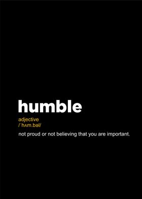 'humble definition textart' Poster by Special Posters displate | Displate