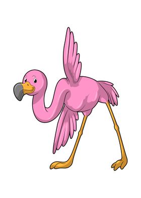 'Flamingo Yoga Stretching' Poster by Markus Schnabel | Displate