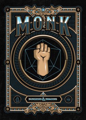 'Monk' Poster by Dungeons and Dragons | Displate