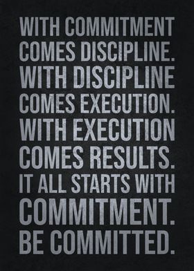 'Commitment' Poster by CHAN | Displate